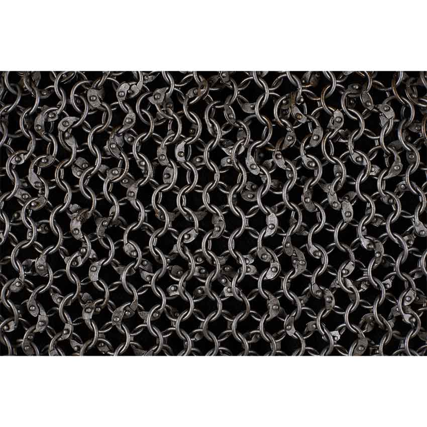 Round Ring Chainmail Coif - Dome Riveted