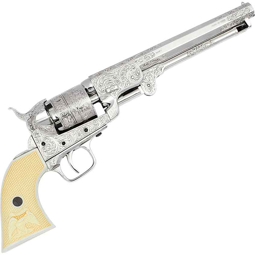Polished Ornate Nickel M1851 Navy Revolver
