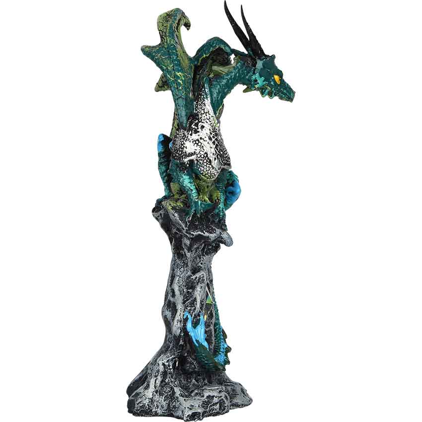 Jeweled Blue Dragon Statue