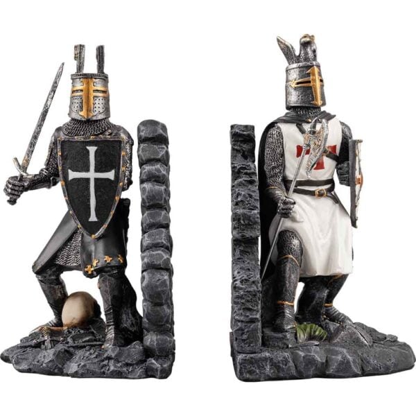 Crusader Knights Bookend Set
