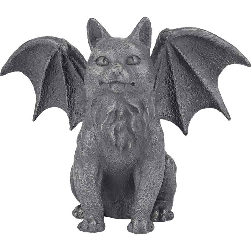 Winged Cat Gargoyle Statue