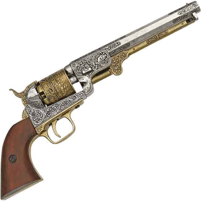 Engraved Colt Revolver