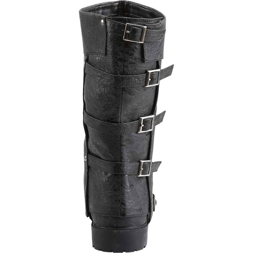 Two Piece Buckled Boots