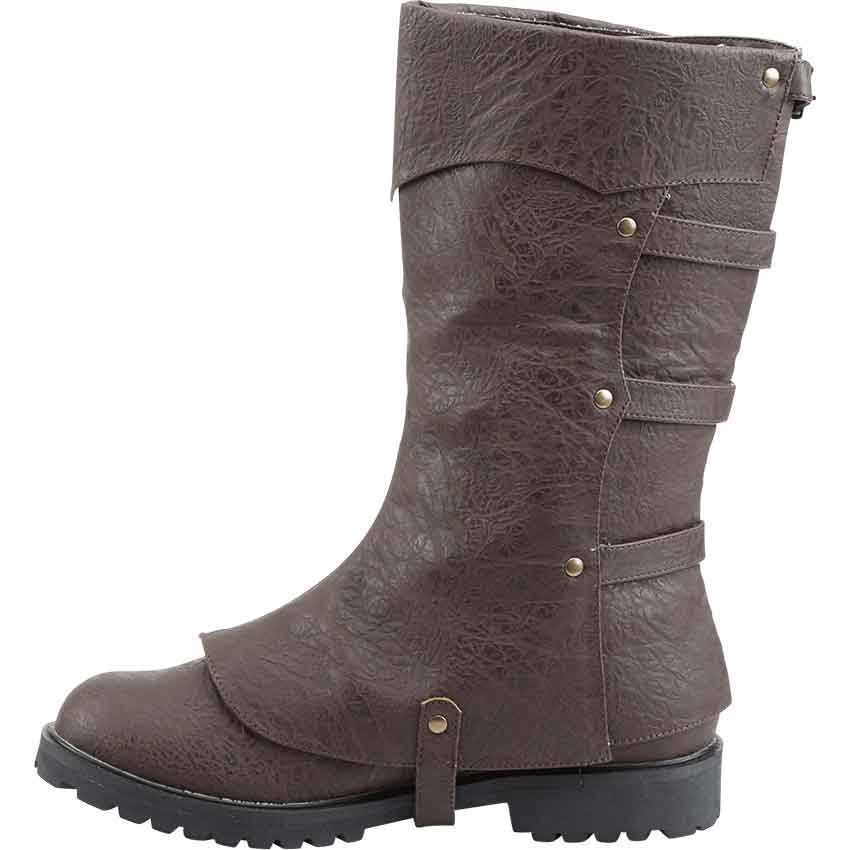 Two Piece Buckled Boots