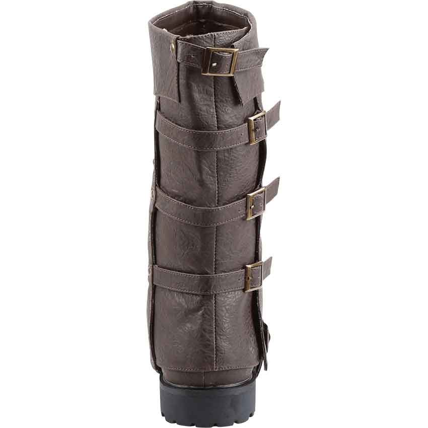 Two Piece Buckled Boots