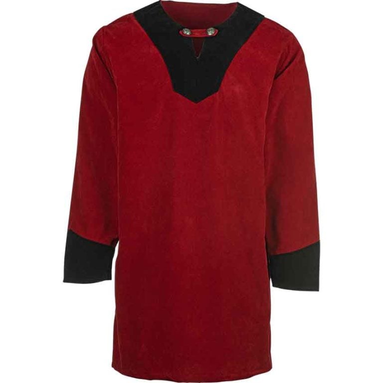 Medieval Tunic with Leather Trim