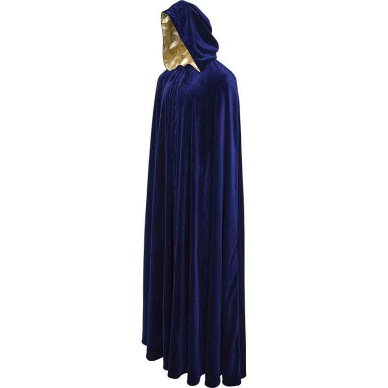 Long Velvet Cloak with Hood