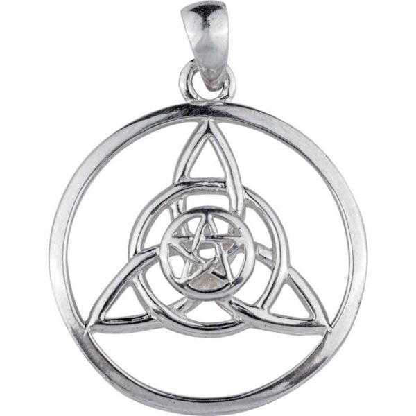 White Bronze Druid Amulet Pendant