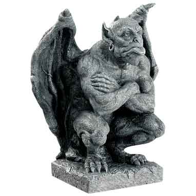 Snarling Gargoyle Statue