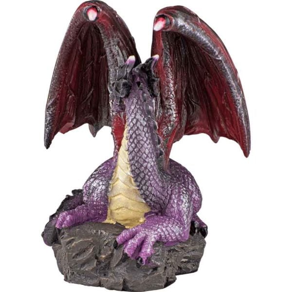 Resting Purple Dragon Statue
