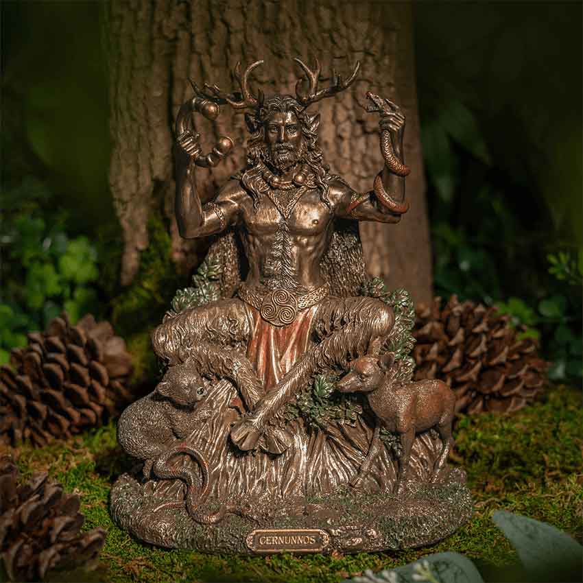 Celtic God Cernunnos Sitting Statue