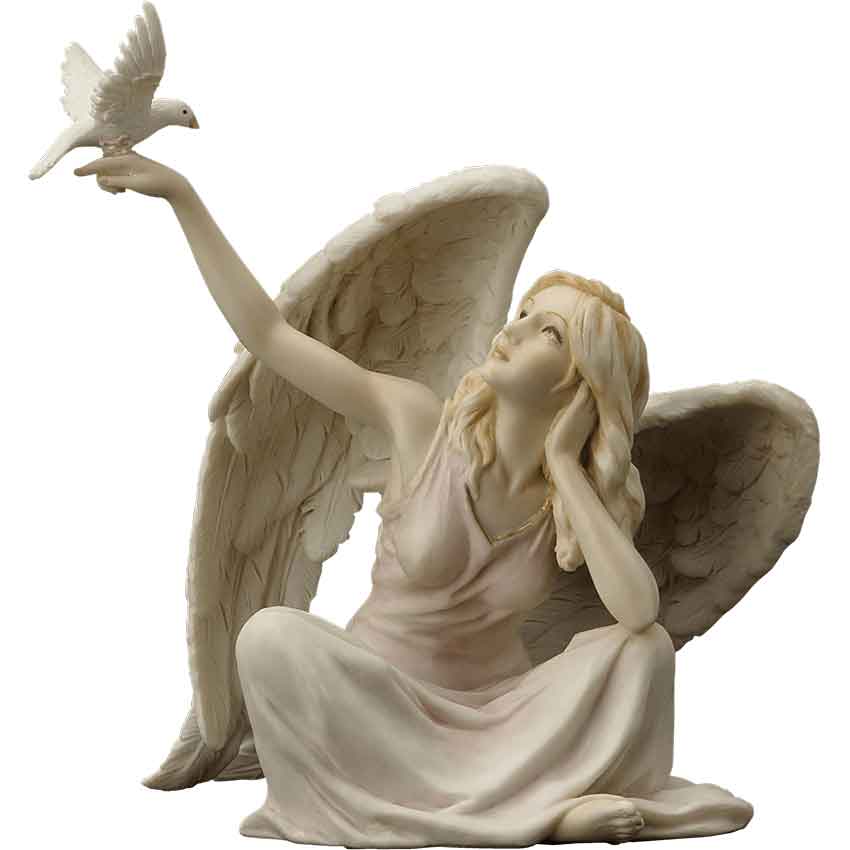 Seated Angel with Dove