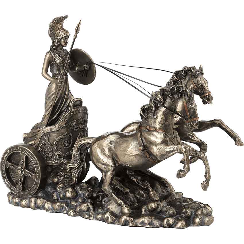Athena Riding Chariot Statue
