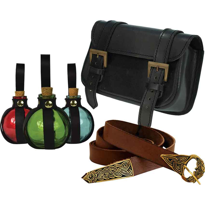 Medieval Accessories, Belts, Bags, Leather Frogs - Dark Knight Armoury