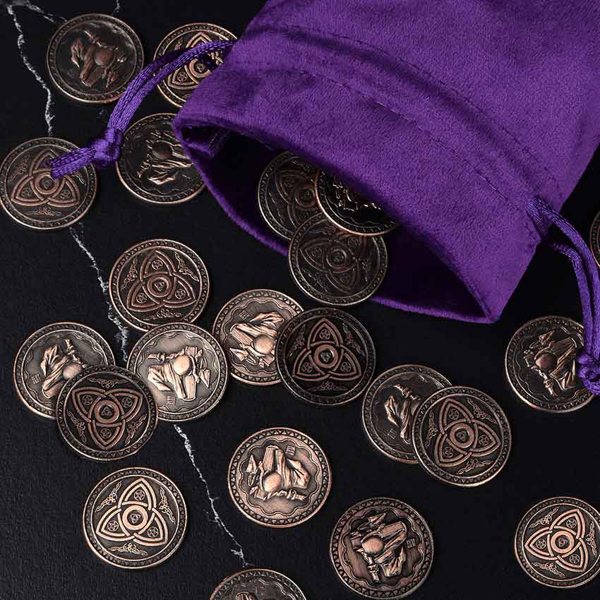 Set of 10 Copper Mage LARP Coins