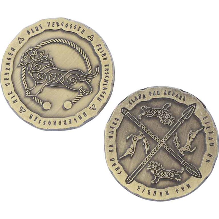 Set of 10 Gold Nordic LARP Coins