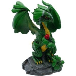 Lucky Clover Dragon Statue