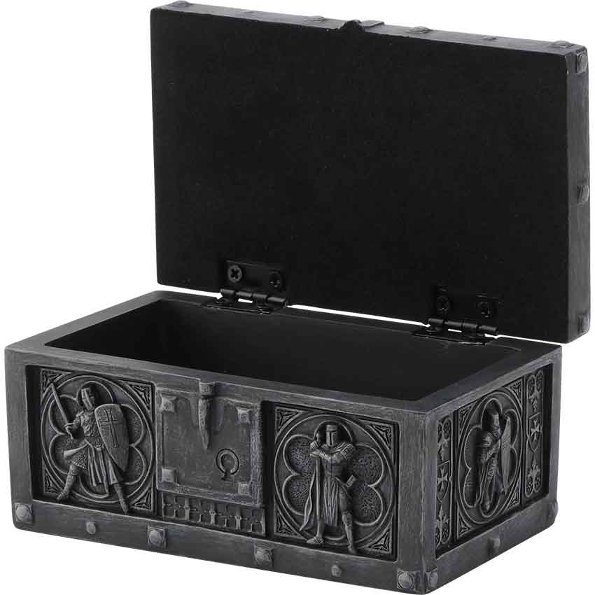 Battling Crusader Grey Trinket Box