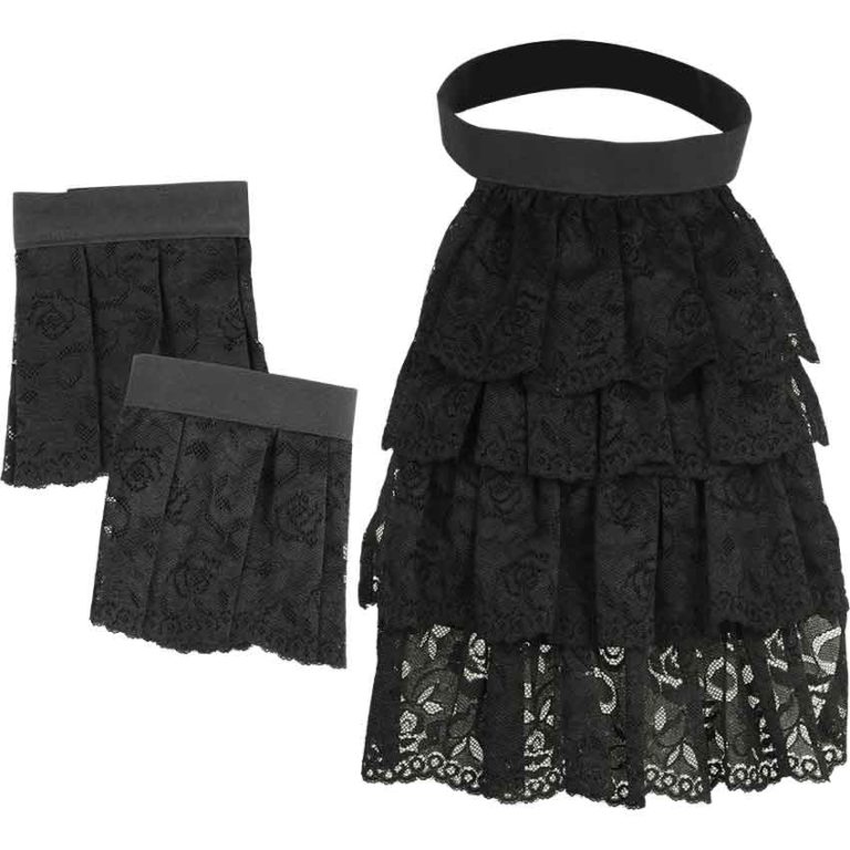 Victorian Lace Jabot and Wristcuffs