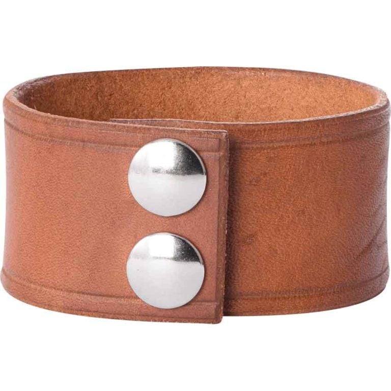Leather Wrist Cuffs with Celtic Shield
