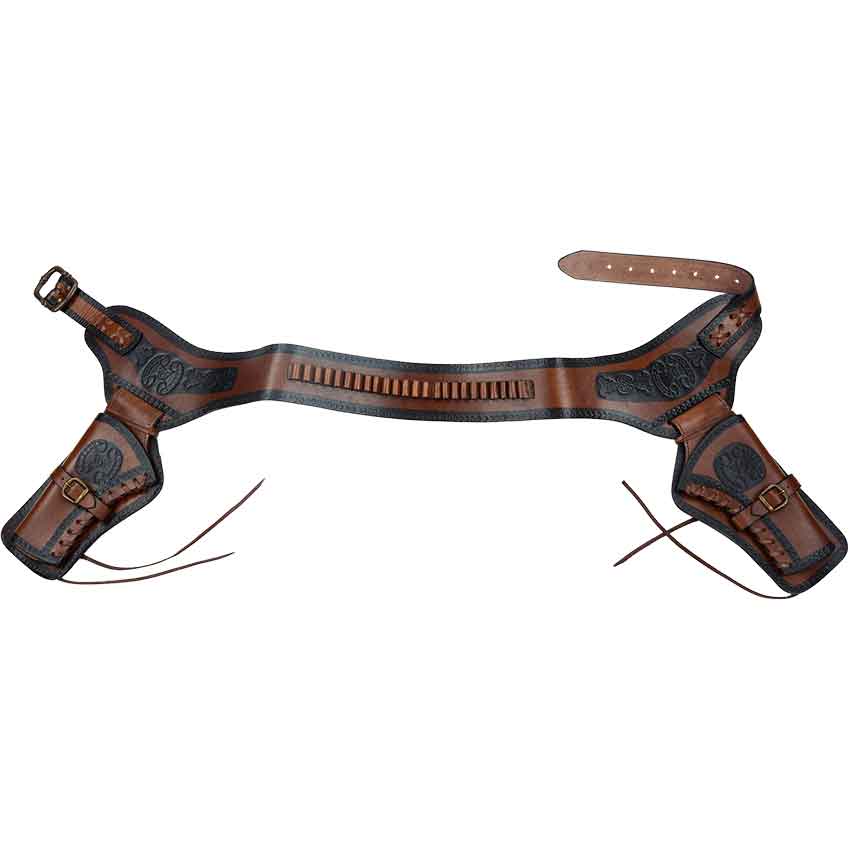 Western Dual Holster Gun Belt
