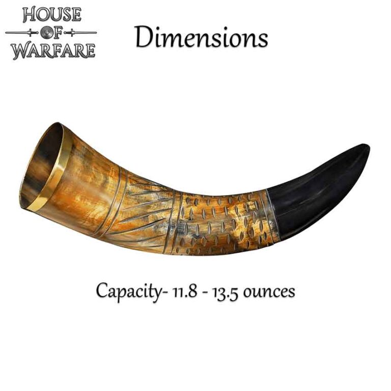 Carved Spiral Drinking Horn