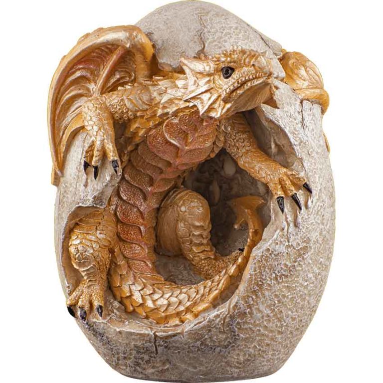 Gold Wyrmling and Egg Statue