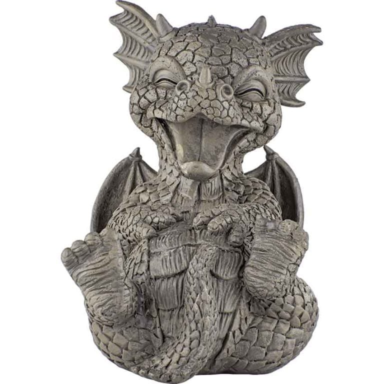 Small Happy Garden Dragon Statue