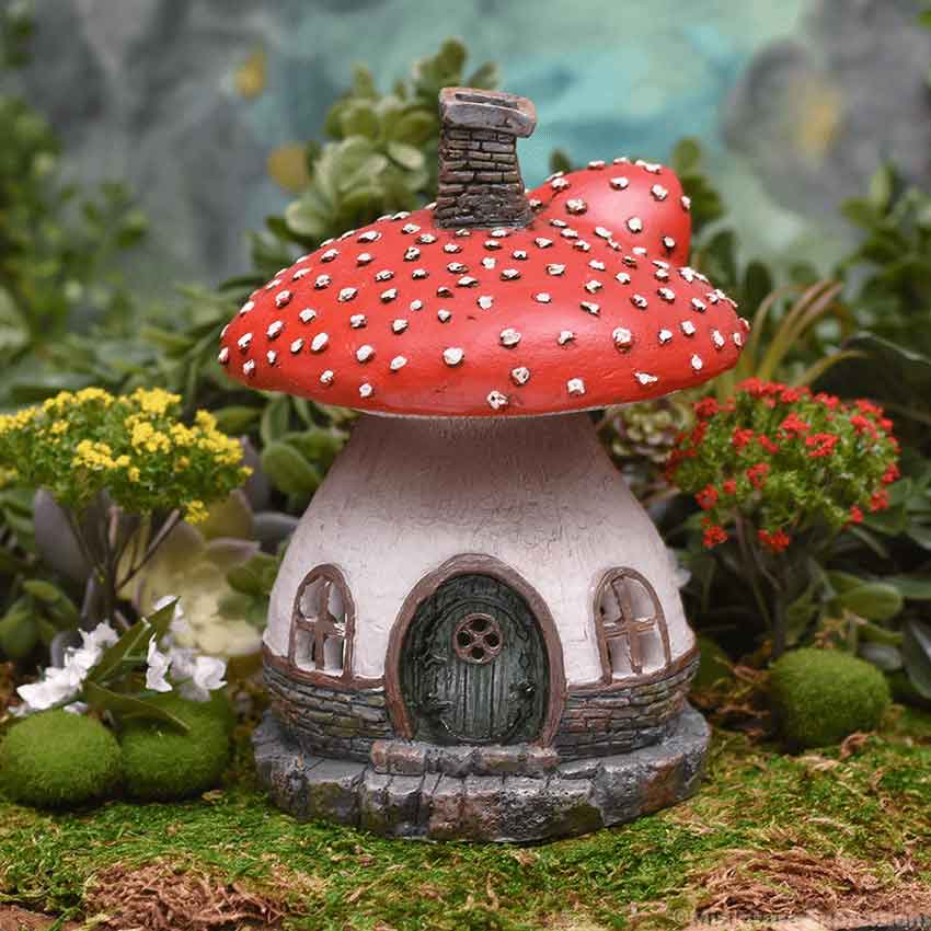 Muscaria Mushroom Fairy Garden House