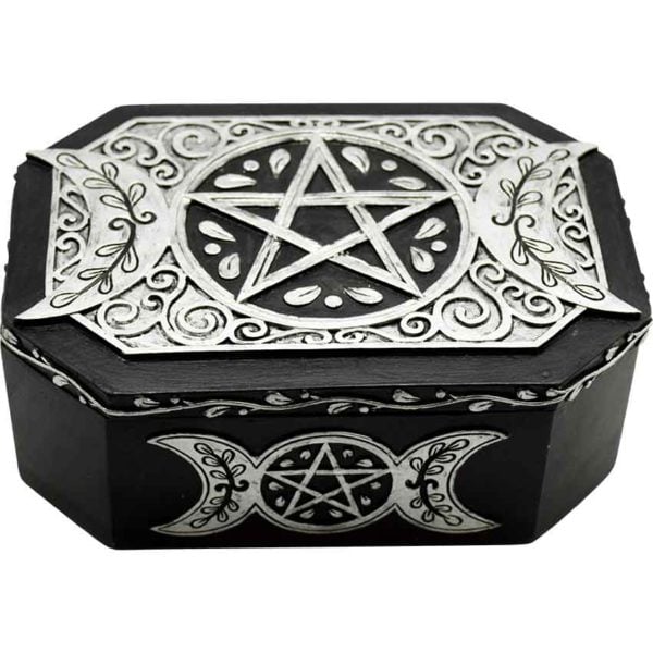 Silver Triple Moon Tarot Box