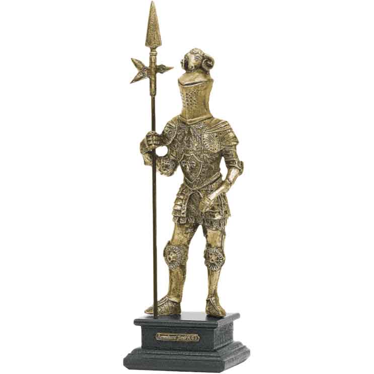 16th Century Gold Knight with Halberd