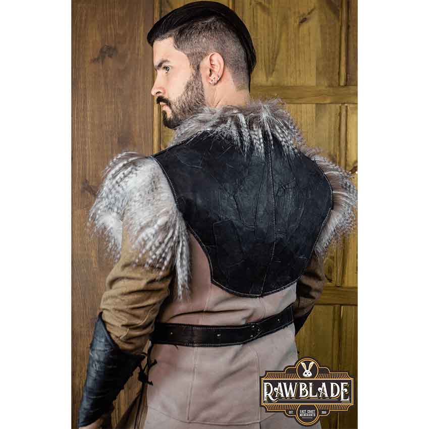 Mens Owl Leather Jerkin
