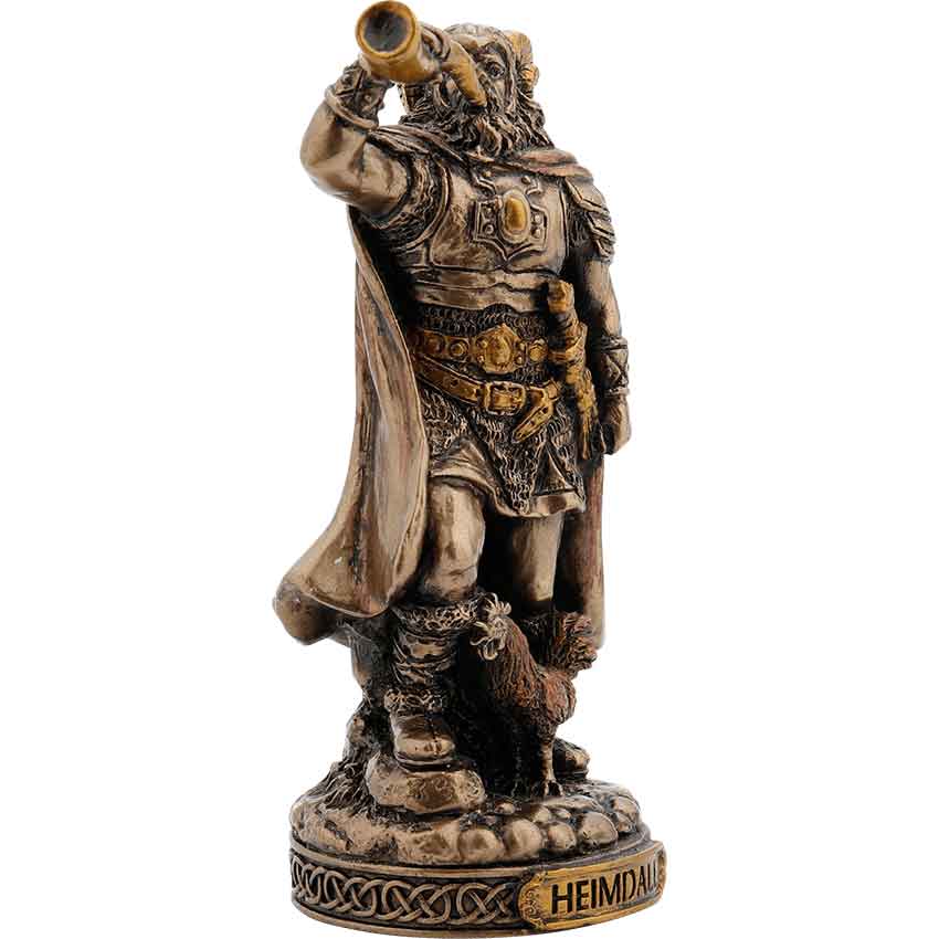 Bronze Heimdall Norse God Statue