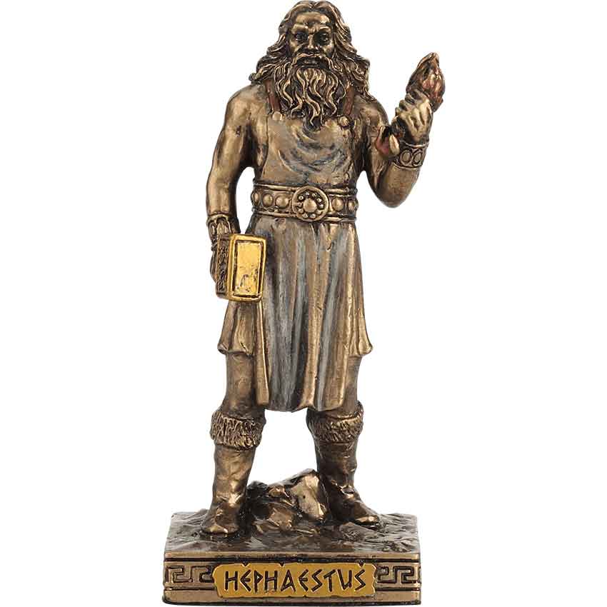 Bronze Hephaestus Greek Pantheon Statue