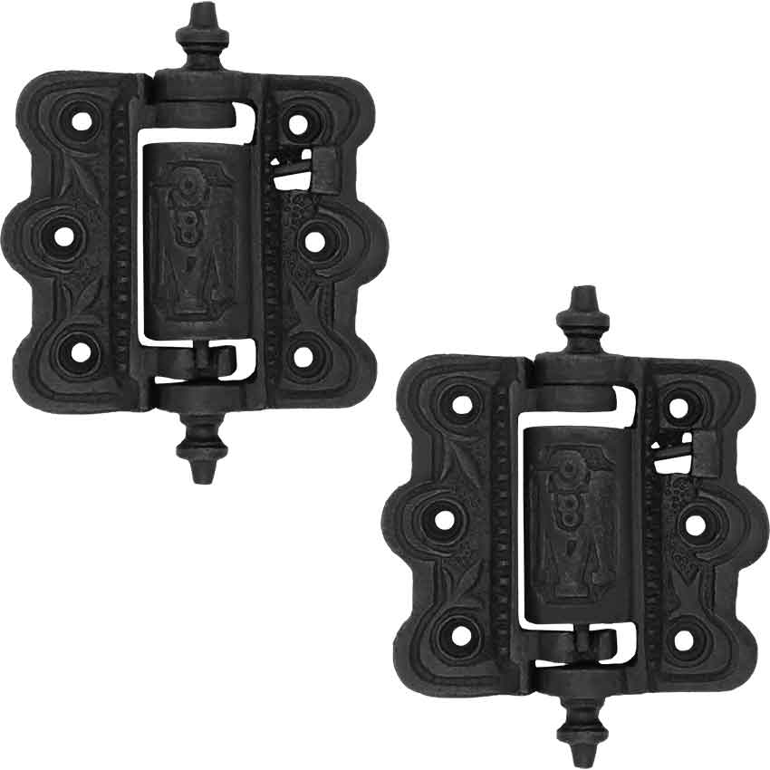 Vintage Style Cast Iron Hinges - Set of 2