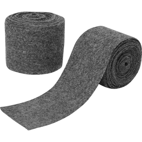 Canvas Viking Arm Wraps with Brooches - Grey