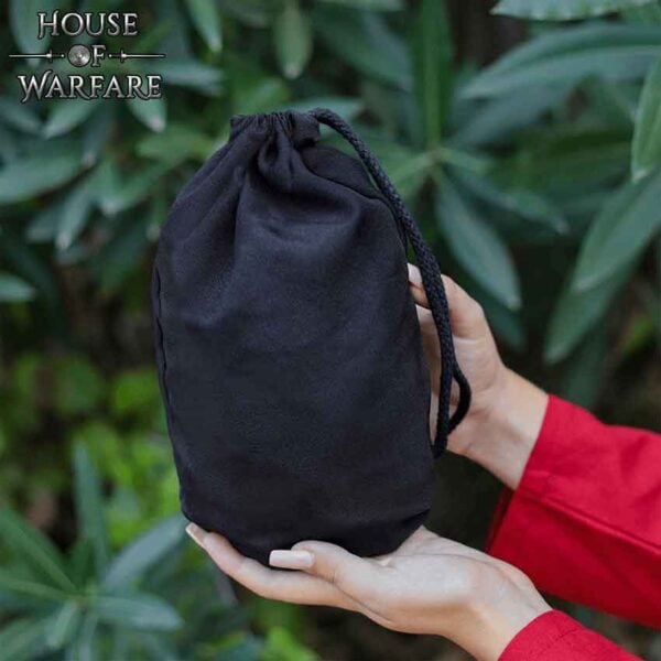 Merlin Medieval Drawstring Pouch - Black