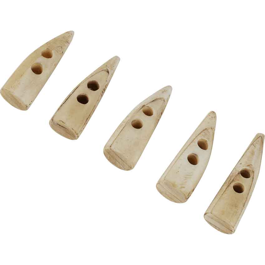 Medieval Horn Toggles - Set of 5