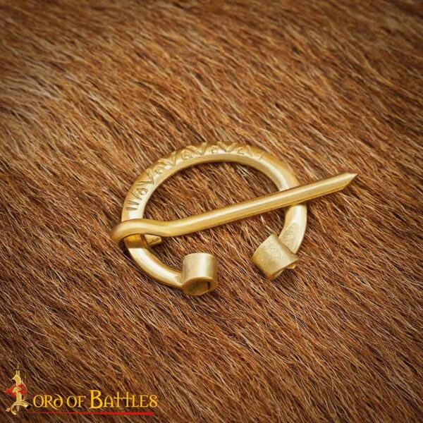 Small Viking Brass Cloak Pin
