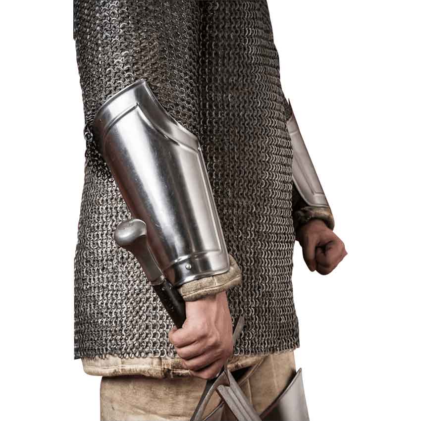 Warrior Steel Bracers - Polished