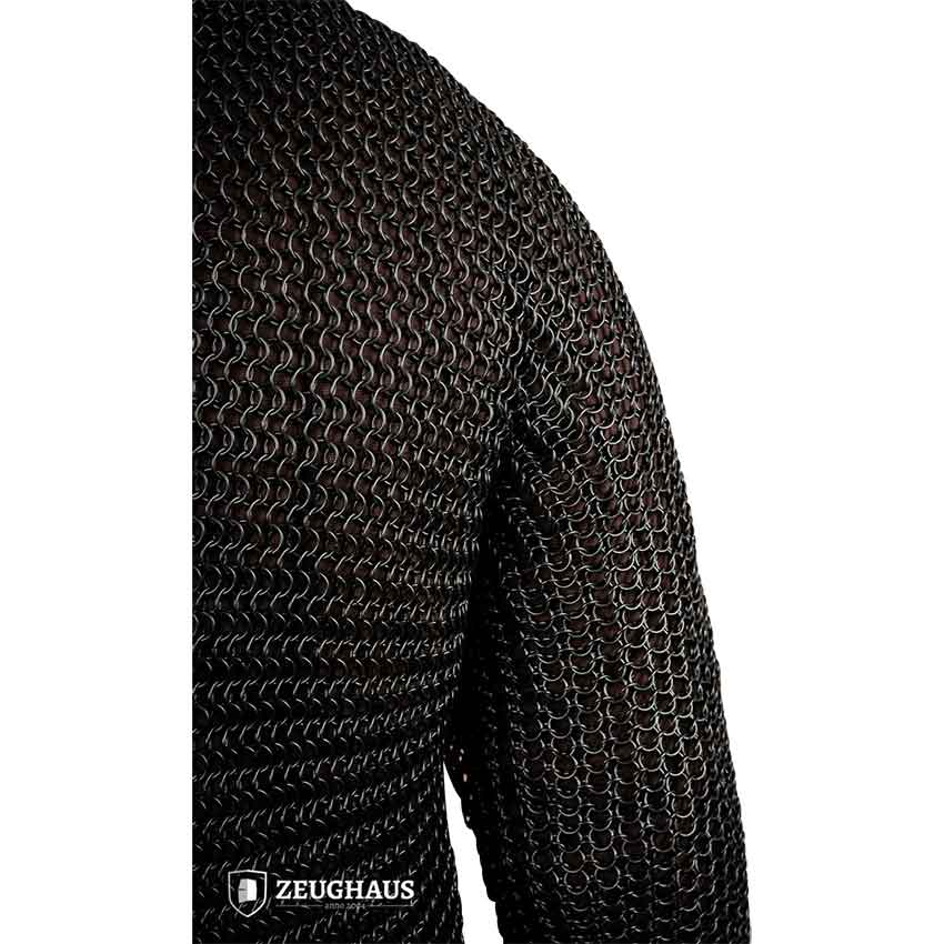 Black Dynasty Chainmail Hauberk - 10mm Round Rings