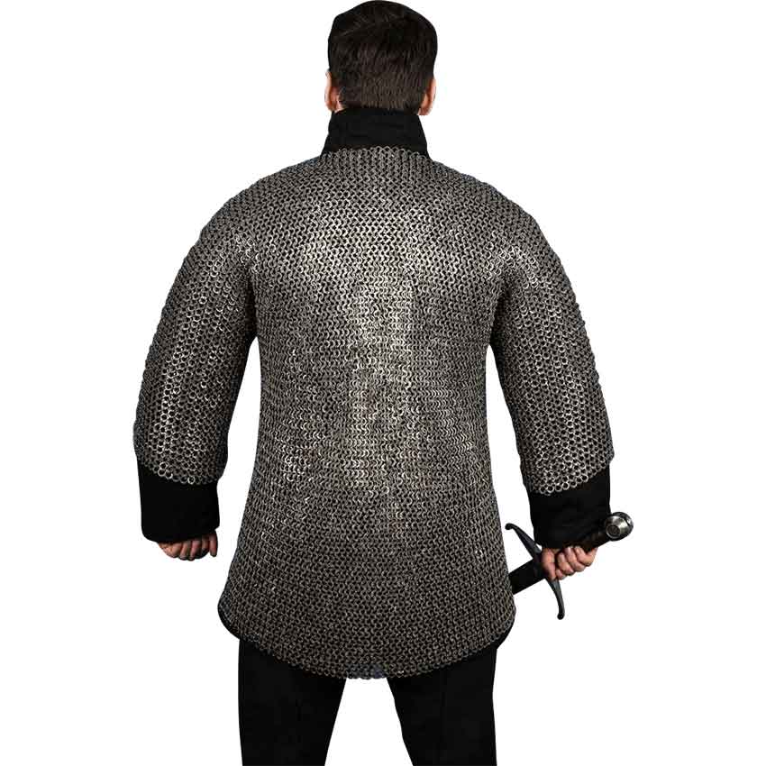 Stainless Steel Riveted Chainmail Haubergeon - 9mm Flat Rings