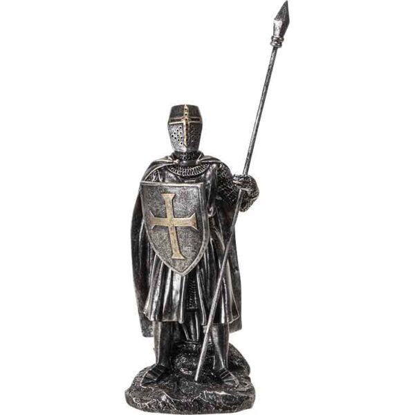 Medieval Crusader Spearman Statue