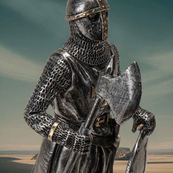 Medieval Crusader Axeman Statue