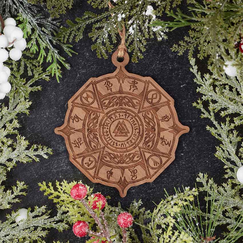 Viking Rune Circle Christmas Ornament