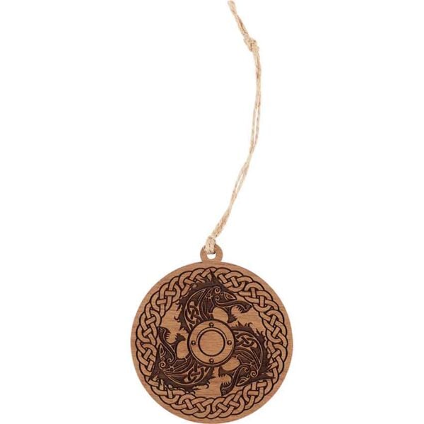 Celtic Wolf Shield Christmas Ornament