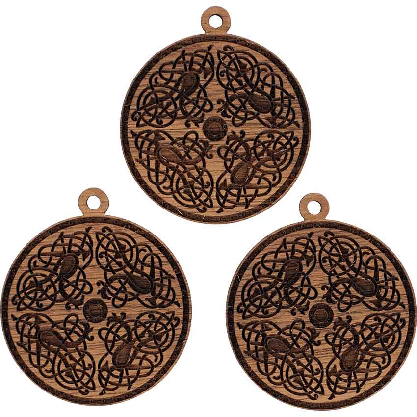 Celtic Beast Knotwork Mini Christmas Ornament - Set of 3