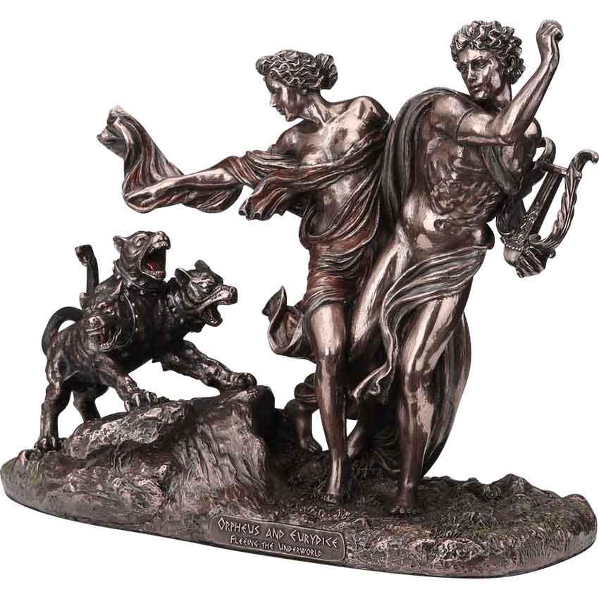 Bronze Orpheus and Eurydice Statue