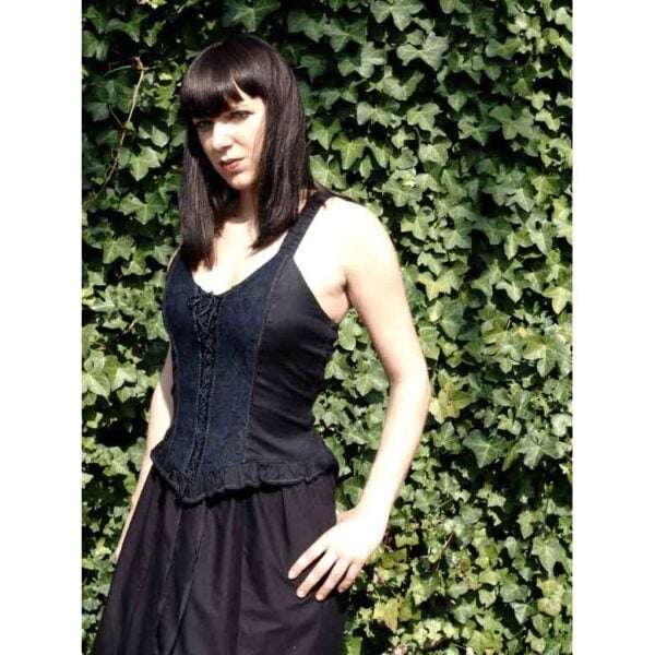 Enya Gothic Medieval Bodice - Black