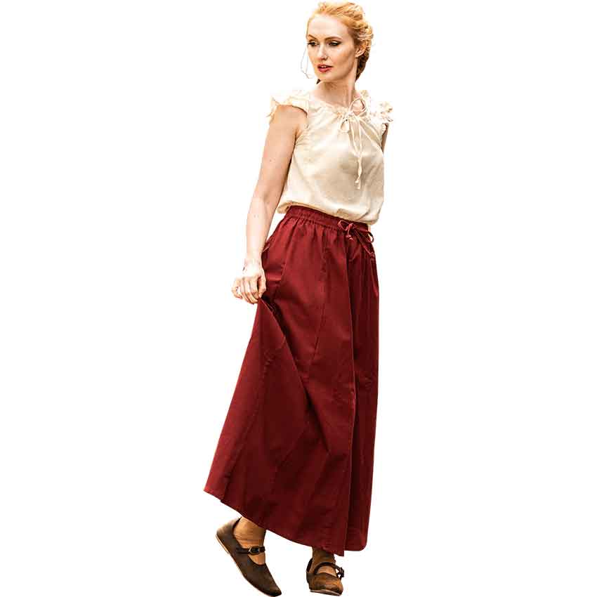 Lotte Ruffled Medieval Summer Blouse - Natural